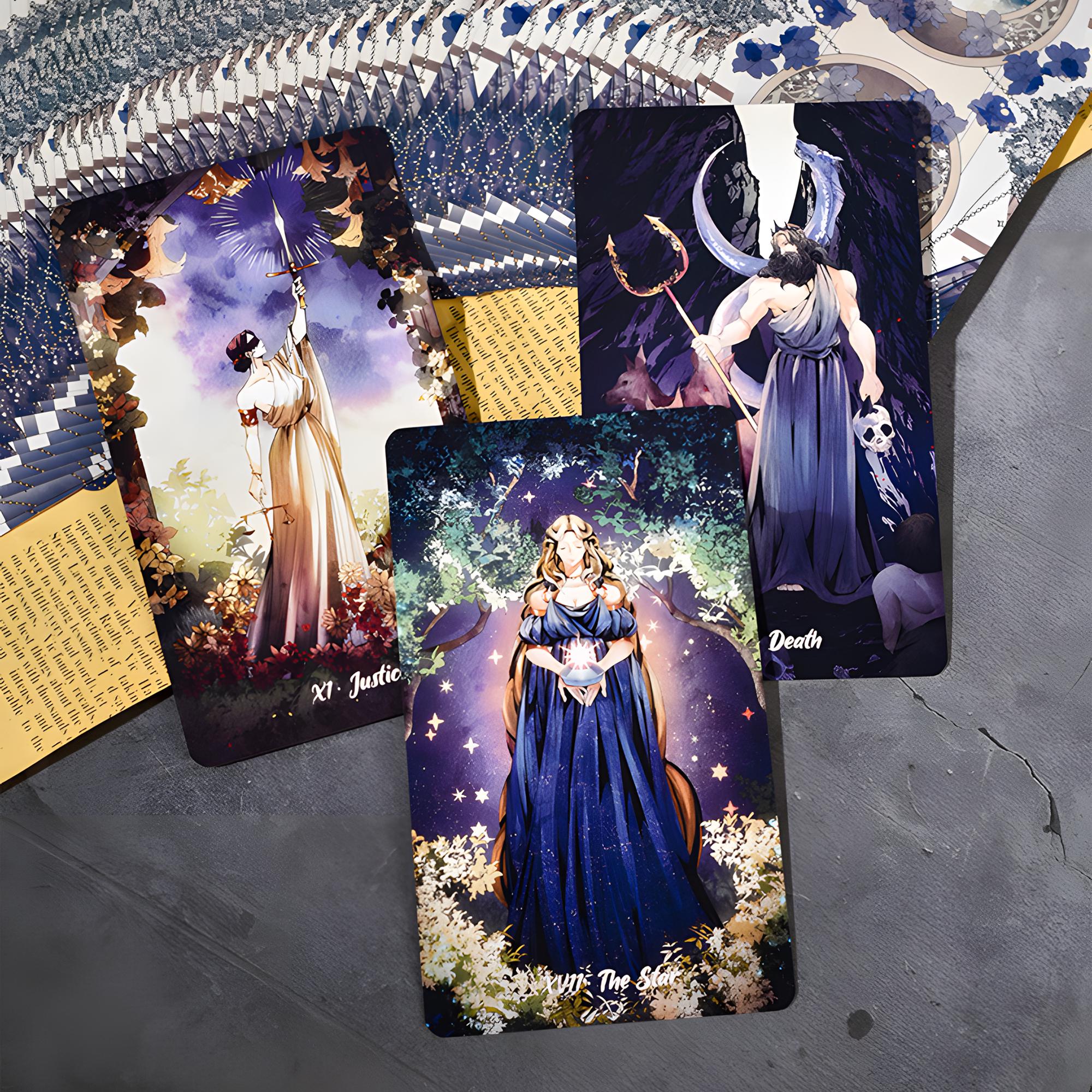 The Radiant Essence Tarot – Greek Myth Rider Waite Deck | Deluxe Gold ...