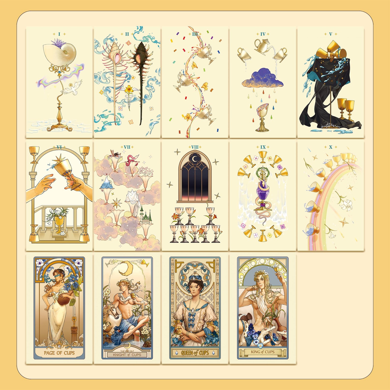 Dawn of Dreams Tarot Rider-waite Alphonse Mucha Art Nouveau Rococo ...