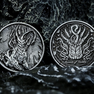 The Myth of Cthulhu Collectible Metal Coins 18 Lovecraftian Deities ...