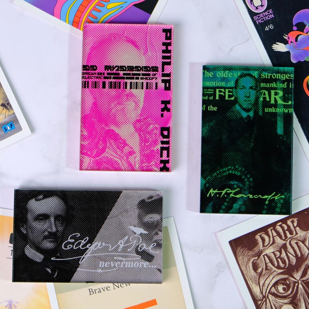 Strange Fiction Icons Fridge Magnets Philip K. Dick H. P. Lovecraft ...