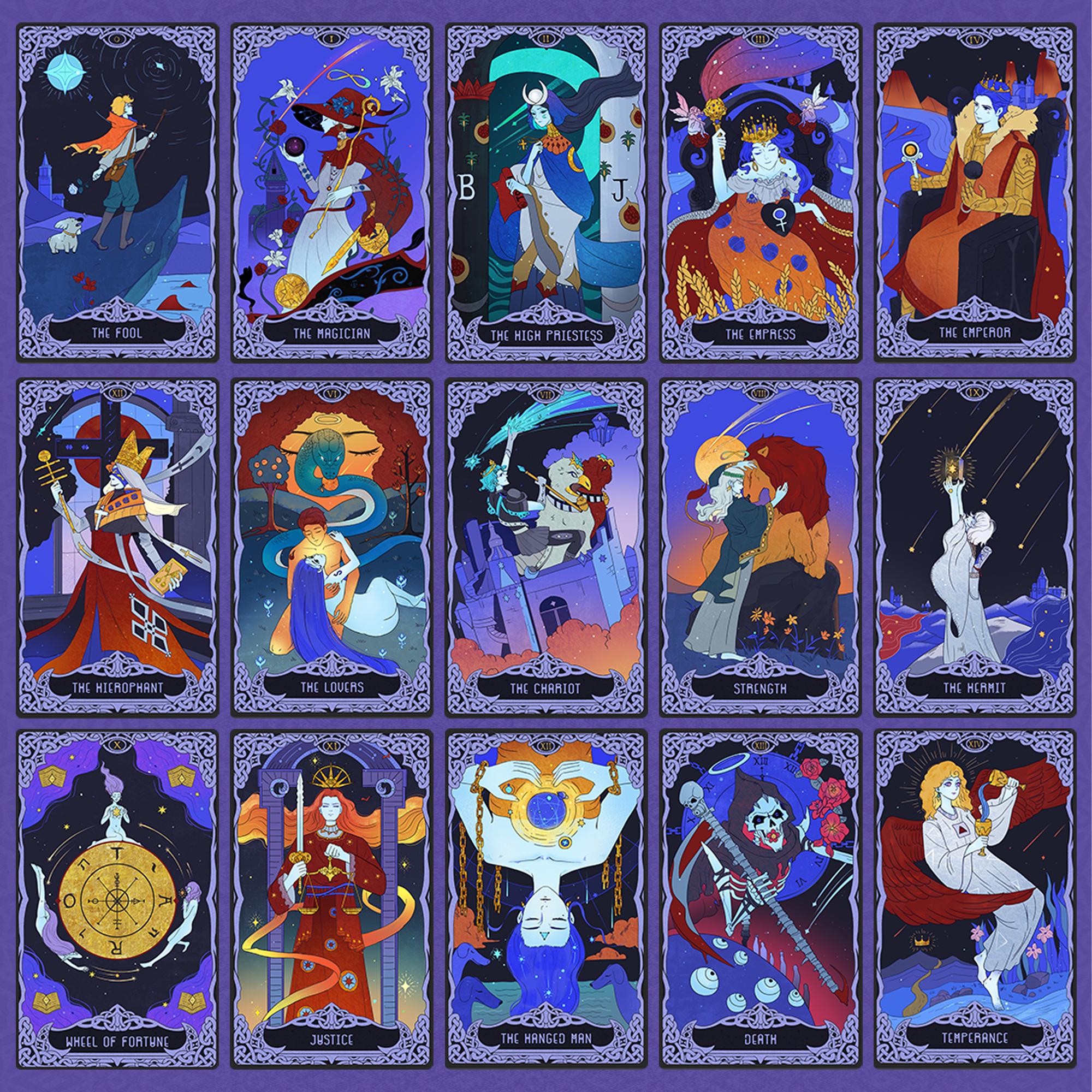 Wishing Star Tarot Rider-waite Galaxy-themed Celestial Guidance ...