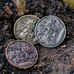 The Myth of Cthulhu Collectible Metal Coins Cthulhu - Etsy