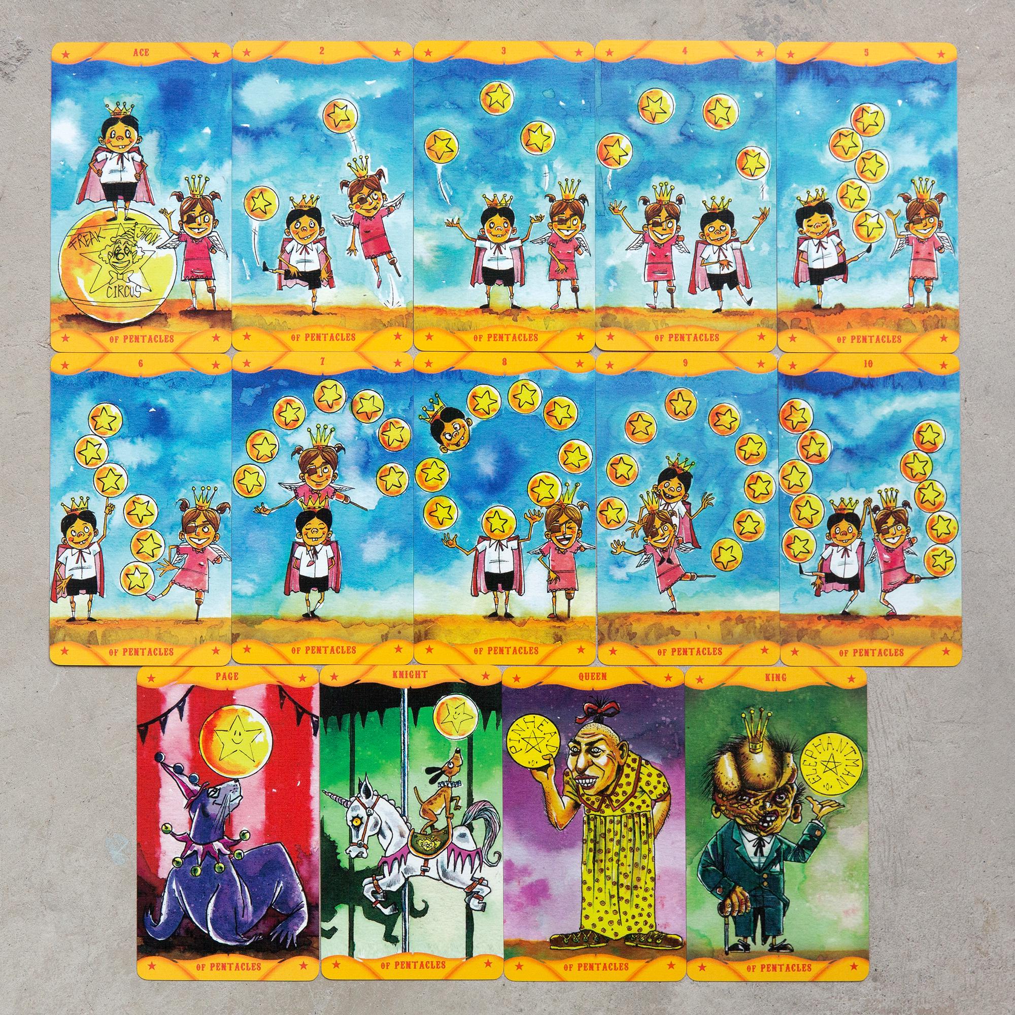 Freak Show Circus Tarot Rider-waite Spiritual Extravaganza Clowns ...