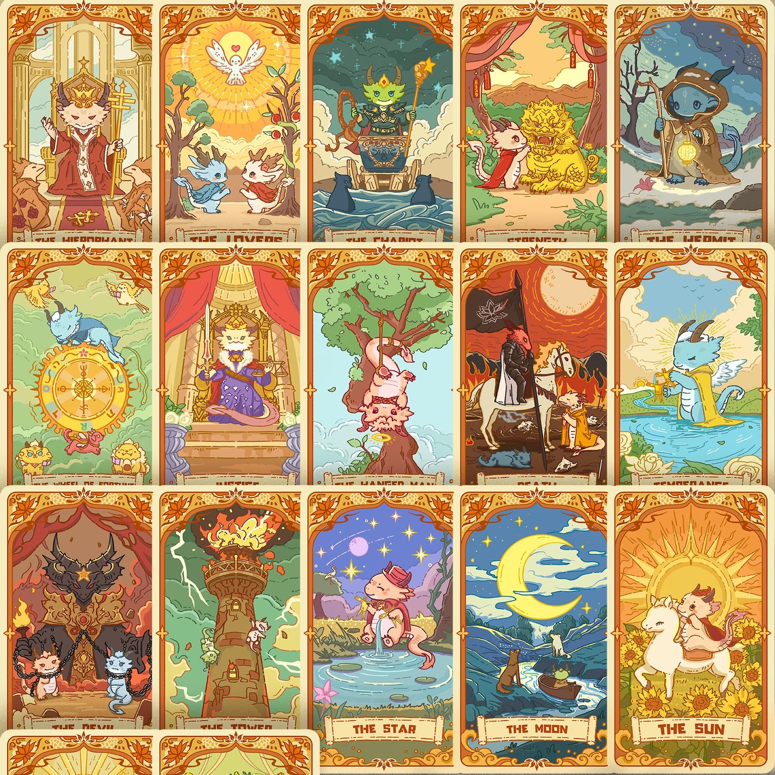 Loong's Dream Tarot Rider-waite 78 Cards Original Artwork Spiritual ...