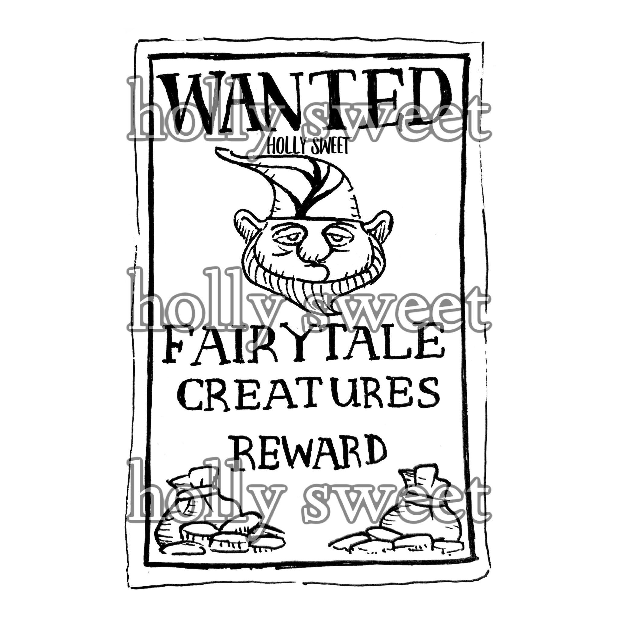 Shrek wanted fairytale creatures poster tattoo design | Etsy