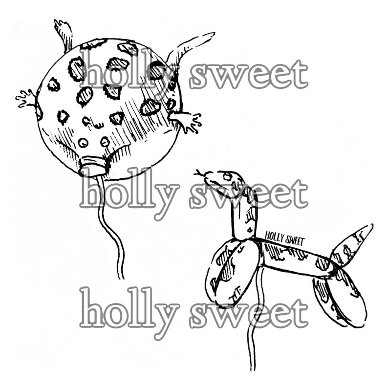 Shrek frog and snake balloon animals tattoo design digital | Etsy