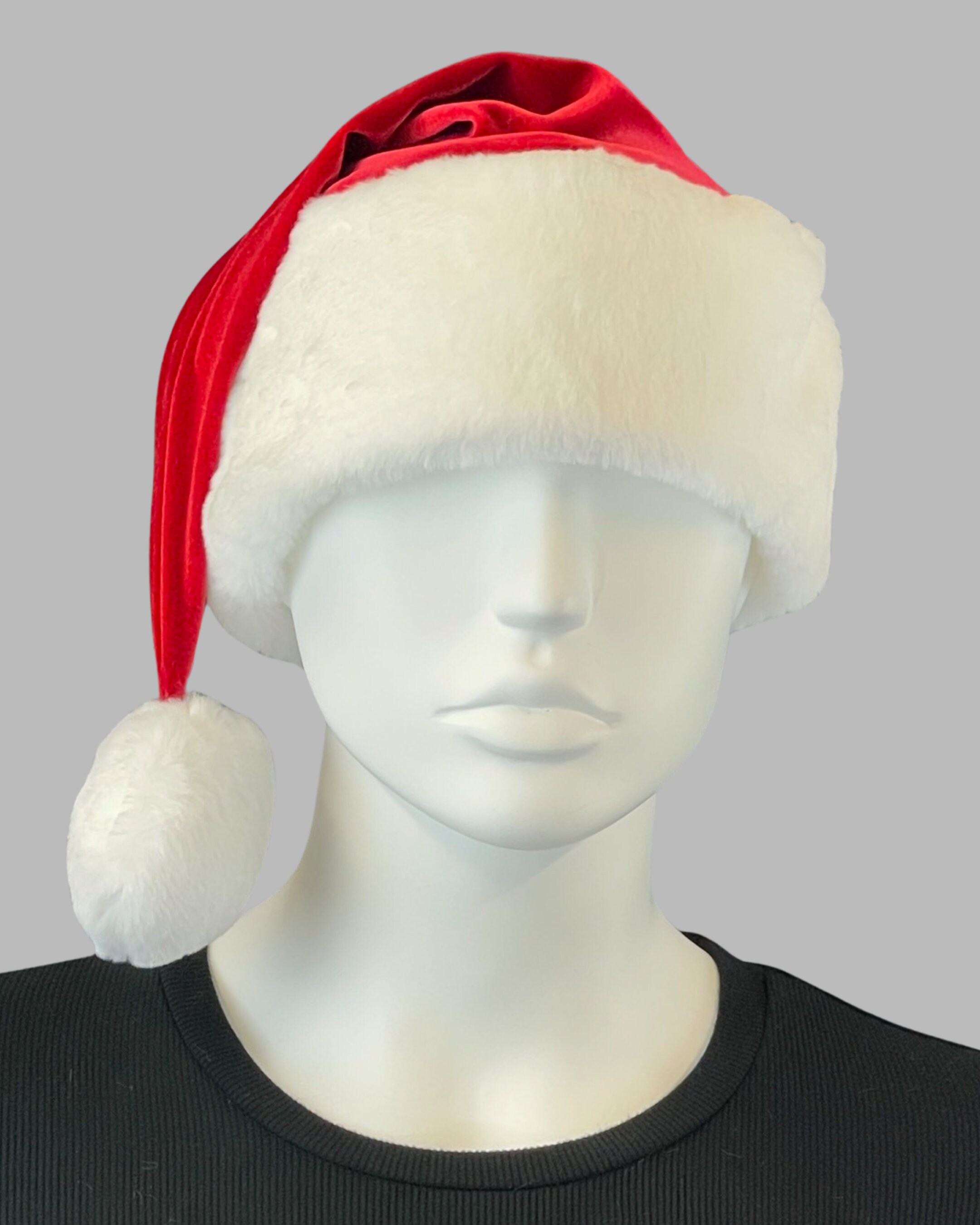 Luxurious Velvet Santa Hat - Ruby Red With Snow-white Faux Fur - Etsy