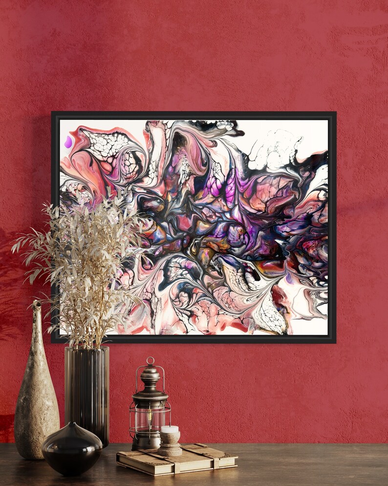 Stunning beautifully Disturbed 16x20 Acrylic Pour Painting Array of ...