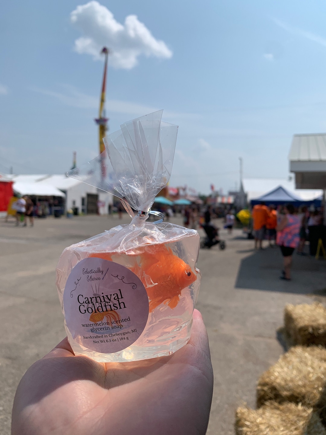 Carnival Goldfish in A Bag Soap, Clear Glycerin Base, Plastic Fish ...