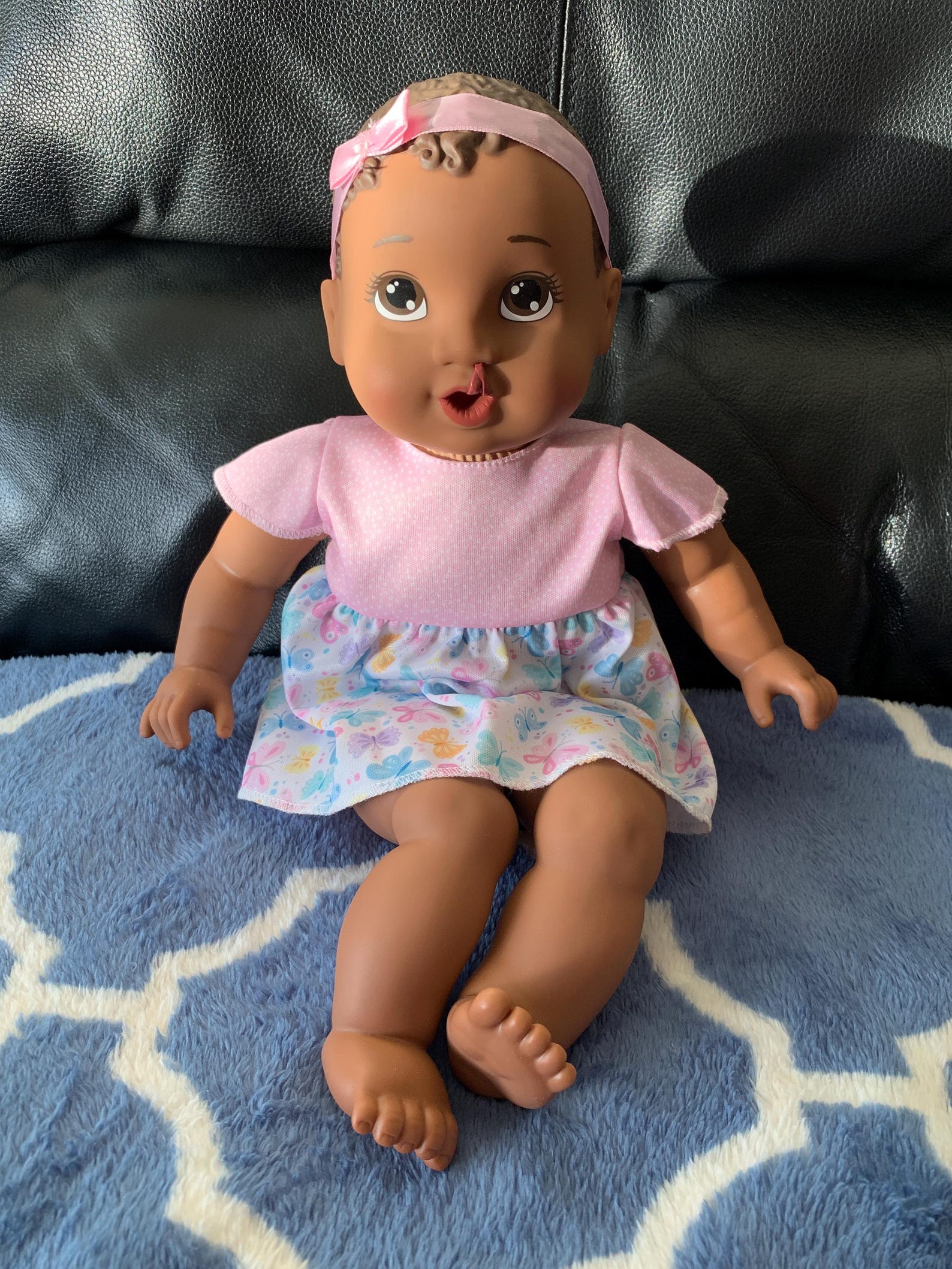 Inclusive OOAK Baby Doll With Cleft Lip, Pink Dress, Special Needs Doll ...