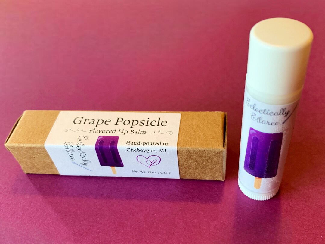 Grape Popsicle Flavored Lip Balm, Summer Flavor, Scented, Box Included ...