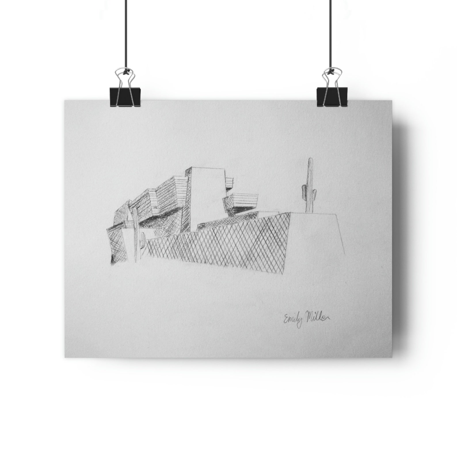 Frank Lloyd Wright Pauson House | Poster Print | Original Graphite Line ...