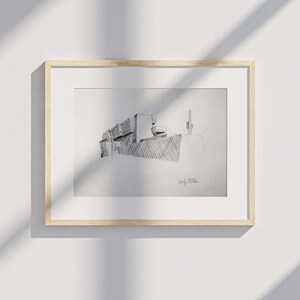 Frank Lloyd Wright Pauson House | Poster Print | Original Graphite Line ...