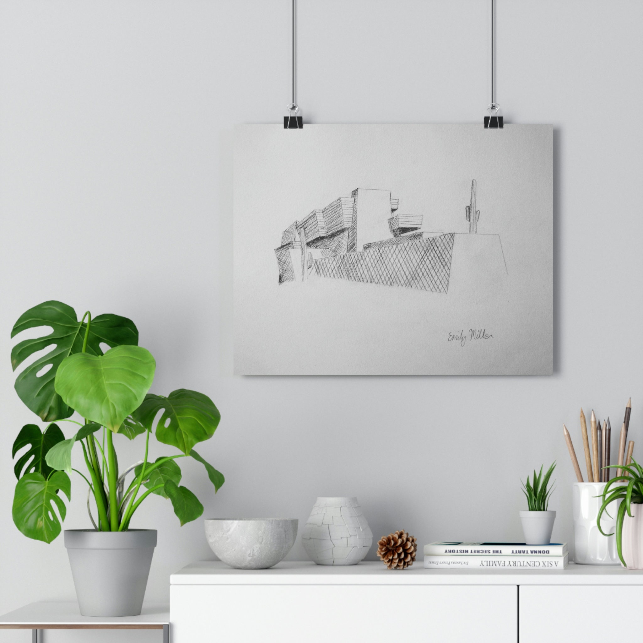 Frank Lloyd Wright Pauson House | Poster Print | Original Graphite Line ...