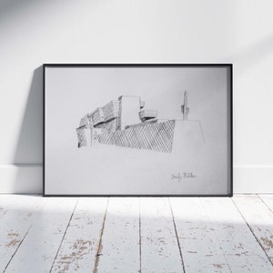 Frank Lloyd Wright Pauson House | Poster Print | Original Graphite Line ...