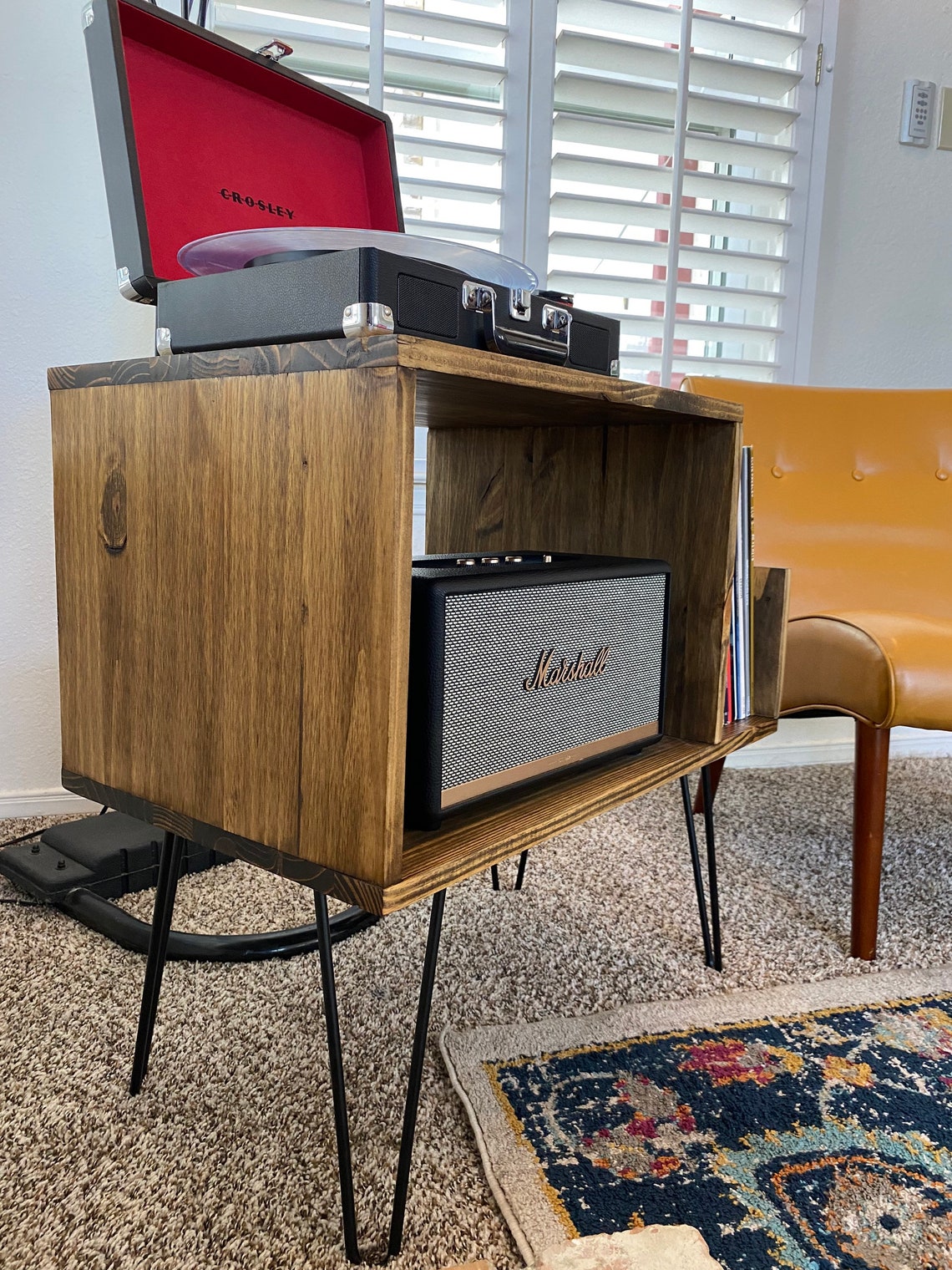 MCM Table for Record Player Stand - Etsy