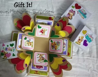 Happy Birthday Explosion Box Template for Manual E Machine - Etsy