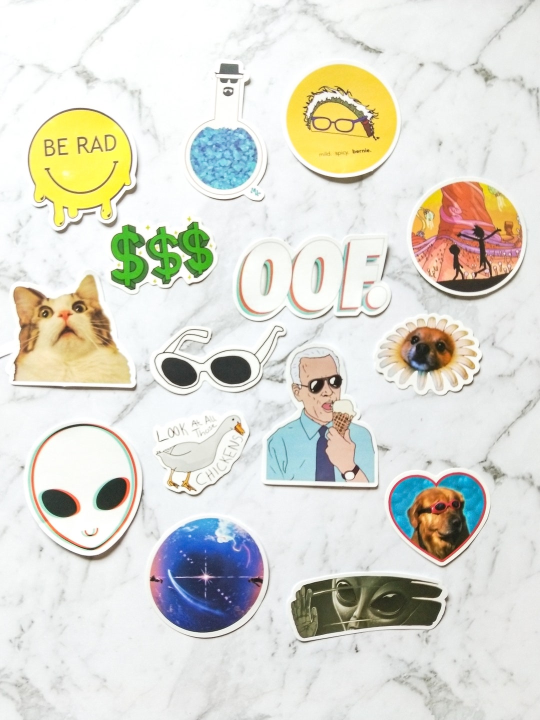 Meme Funny Vinyl Laptop Stickers | 15pcs Sticker Pack | Decal Stickers ...