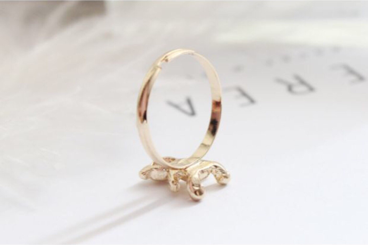 Teddy Bear Ring Silver or Gold Open End Adjustable Toy Bear | Etsy