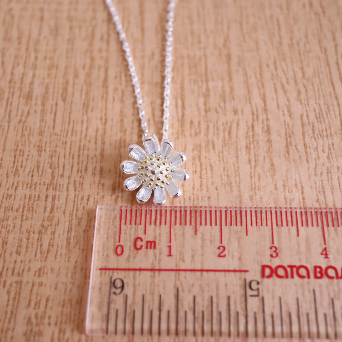 Silver Daisy Necklace Daisy Pendant Silver Flower Necklace | Etsy