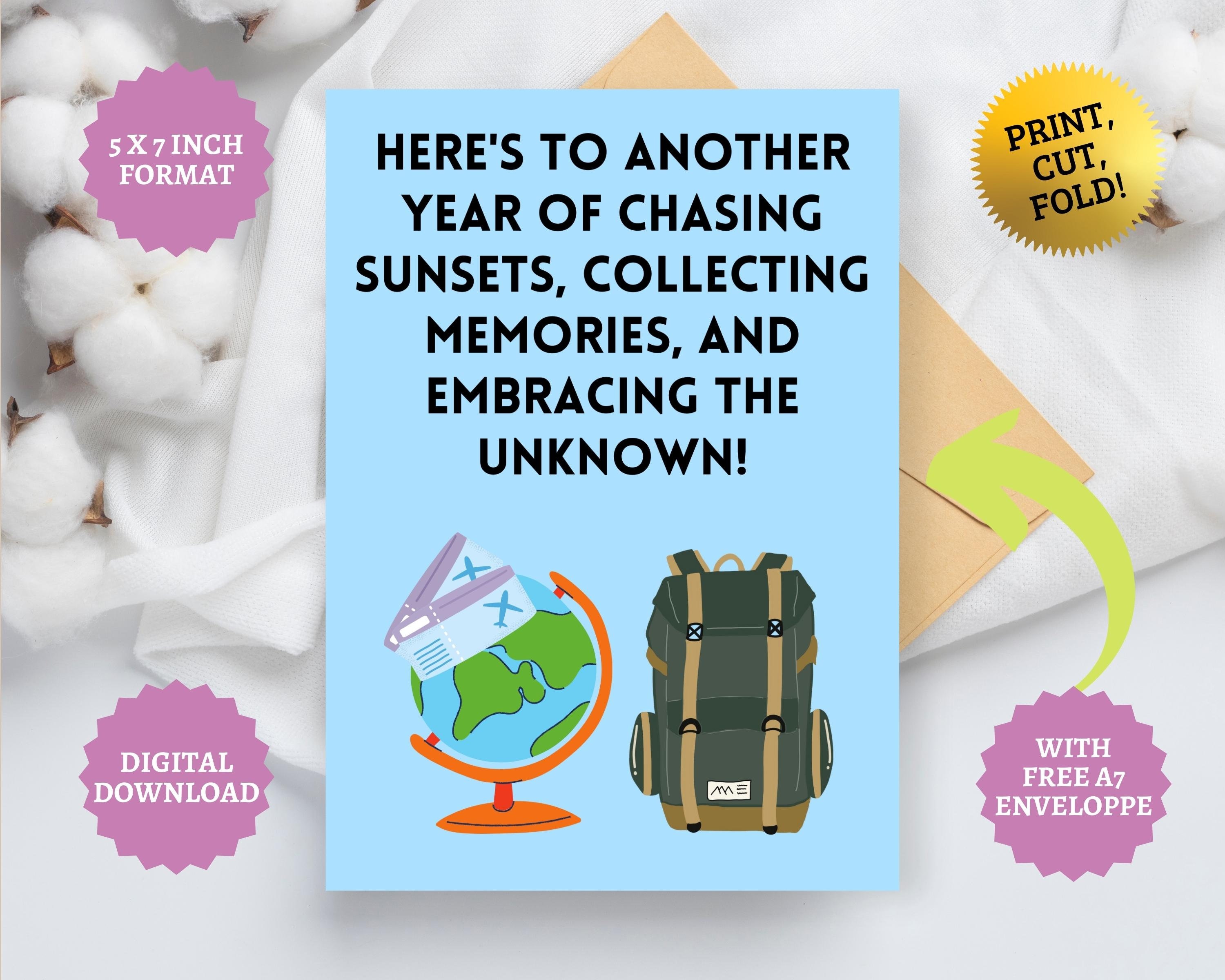 Backpacker Birthday Card for World Traveler, Globetrotter, Wanderlust ...