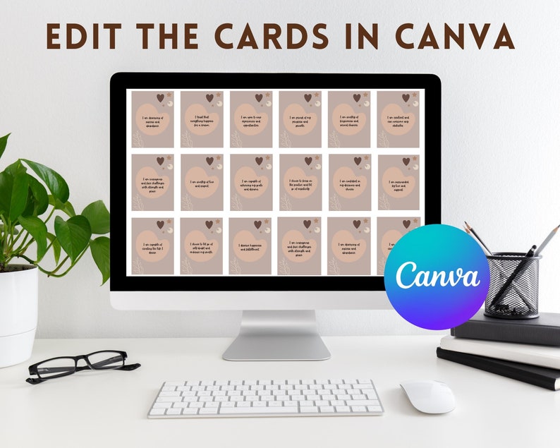 50 Boho Self-care Affirmation Cards: Mindfulness Quotes (printable ...