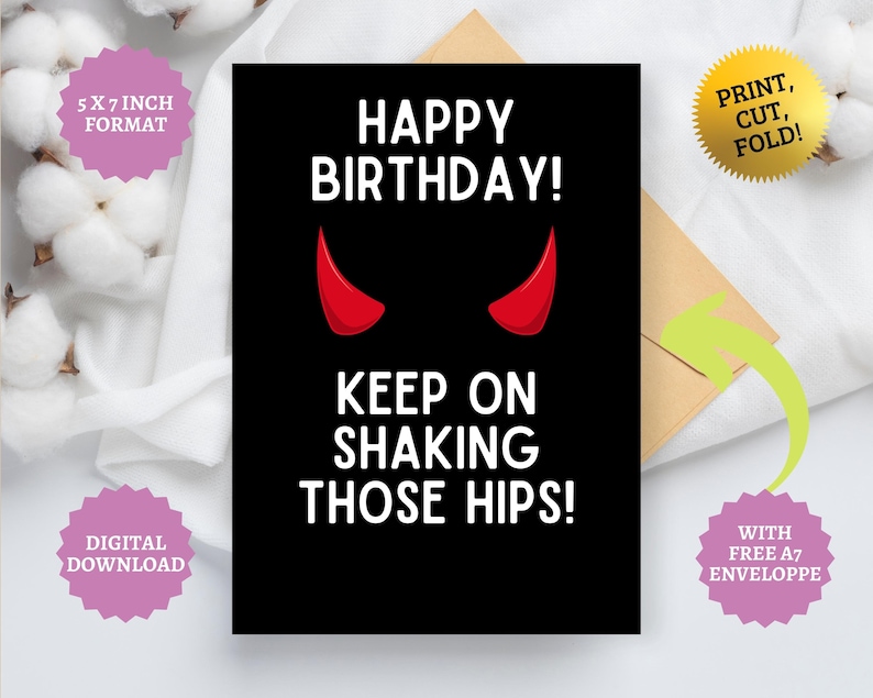 Devil Horns Birthday Card for Rock and Roll Dad ACDC Fan Heavy Metal ...