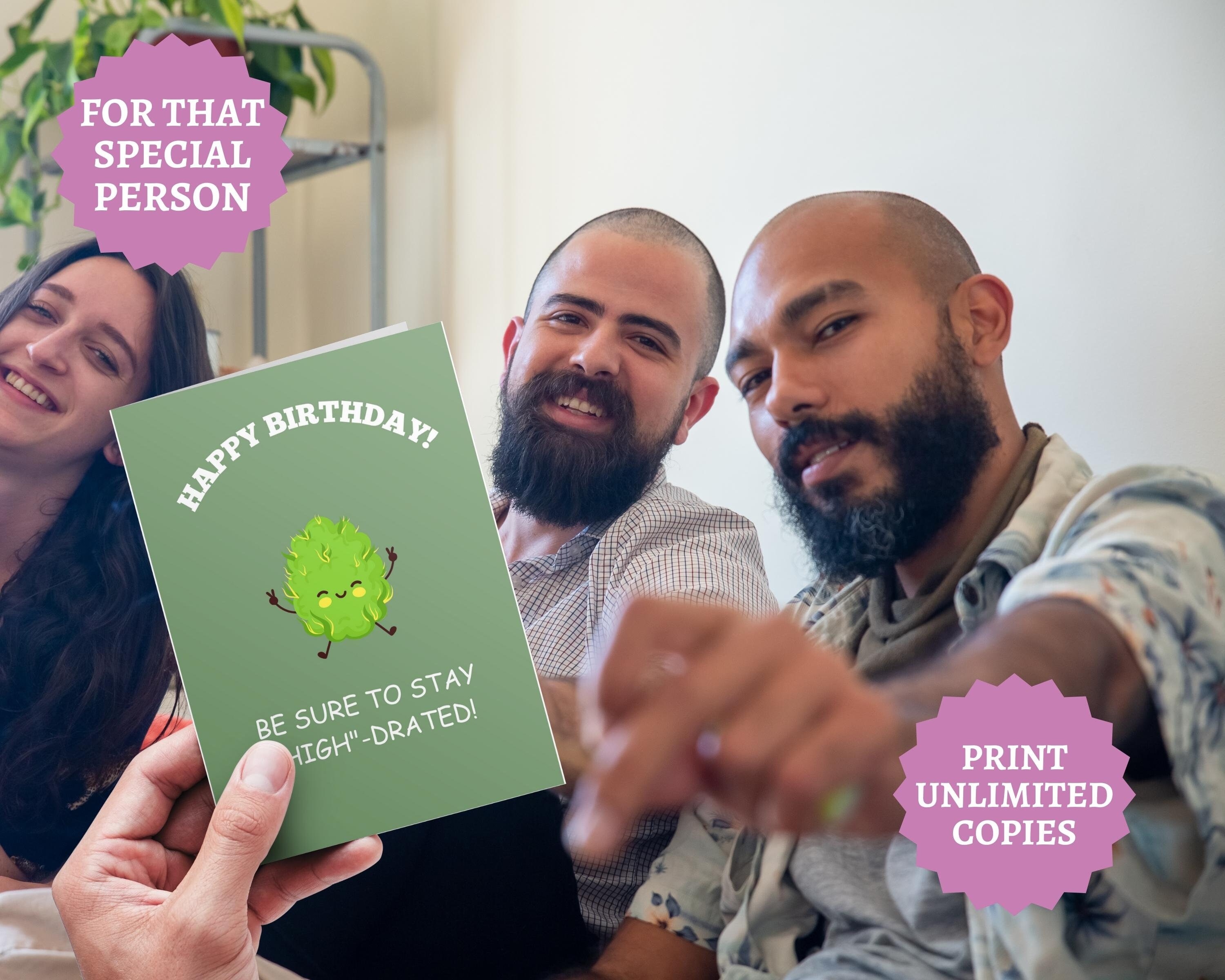 Funny Birthday Card for Pothead Boyfriend Weed Smoker Stoner Gift ...
