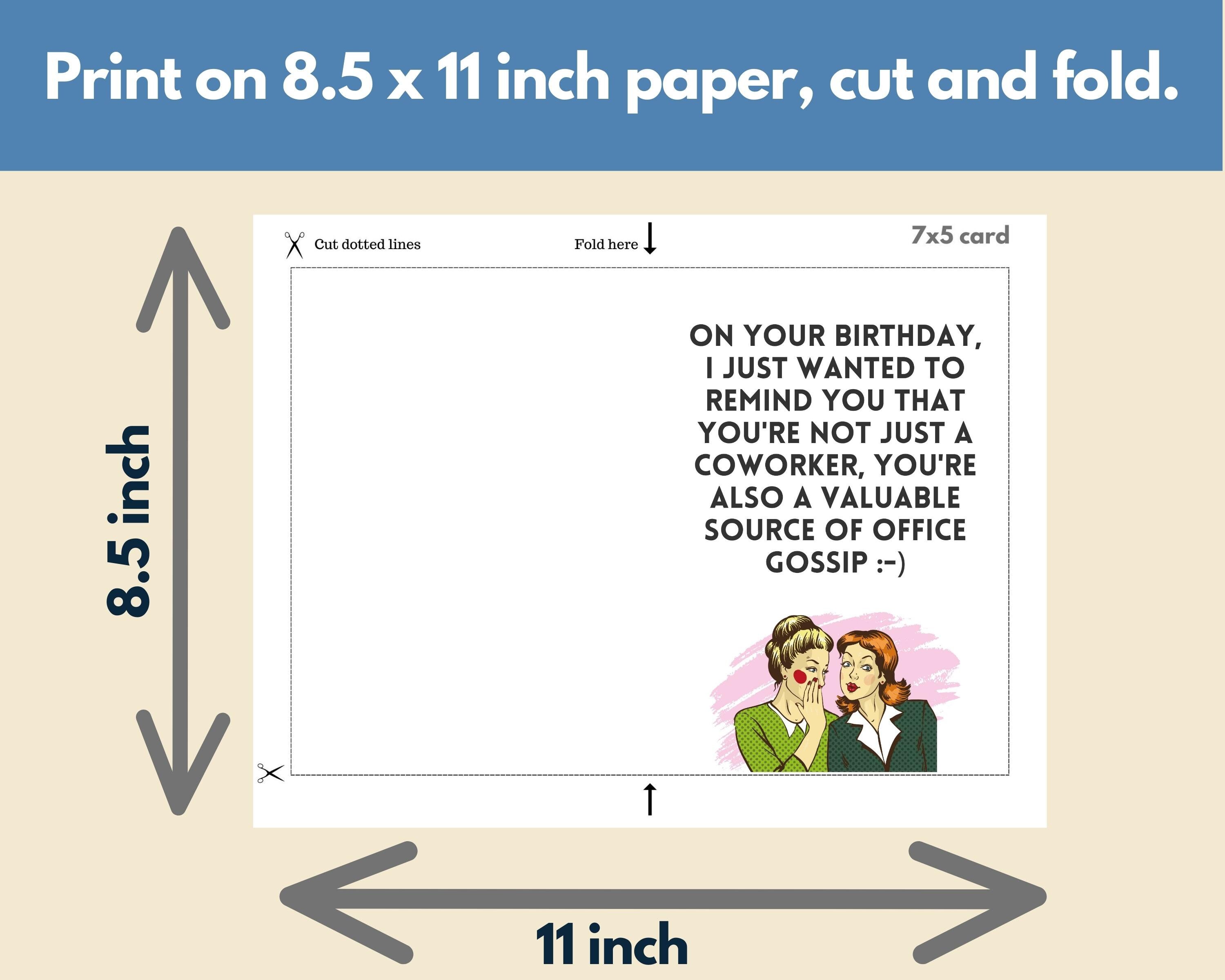 Funny Coworker Happy Birthday Card Favorite Colleague Gift Boss Co ...