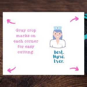 Nurse Appreciation Card Health Worker Gift Doctor Medical Healthcare ...