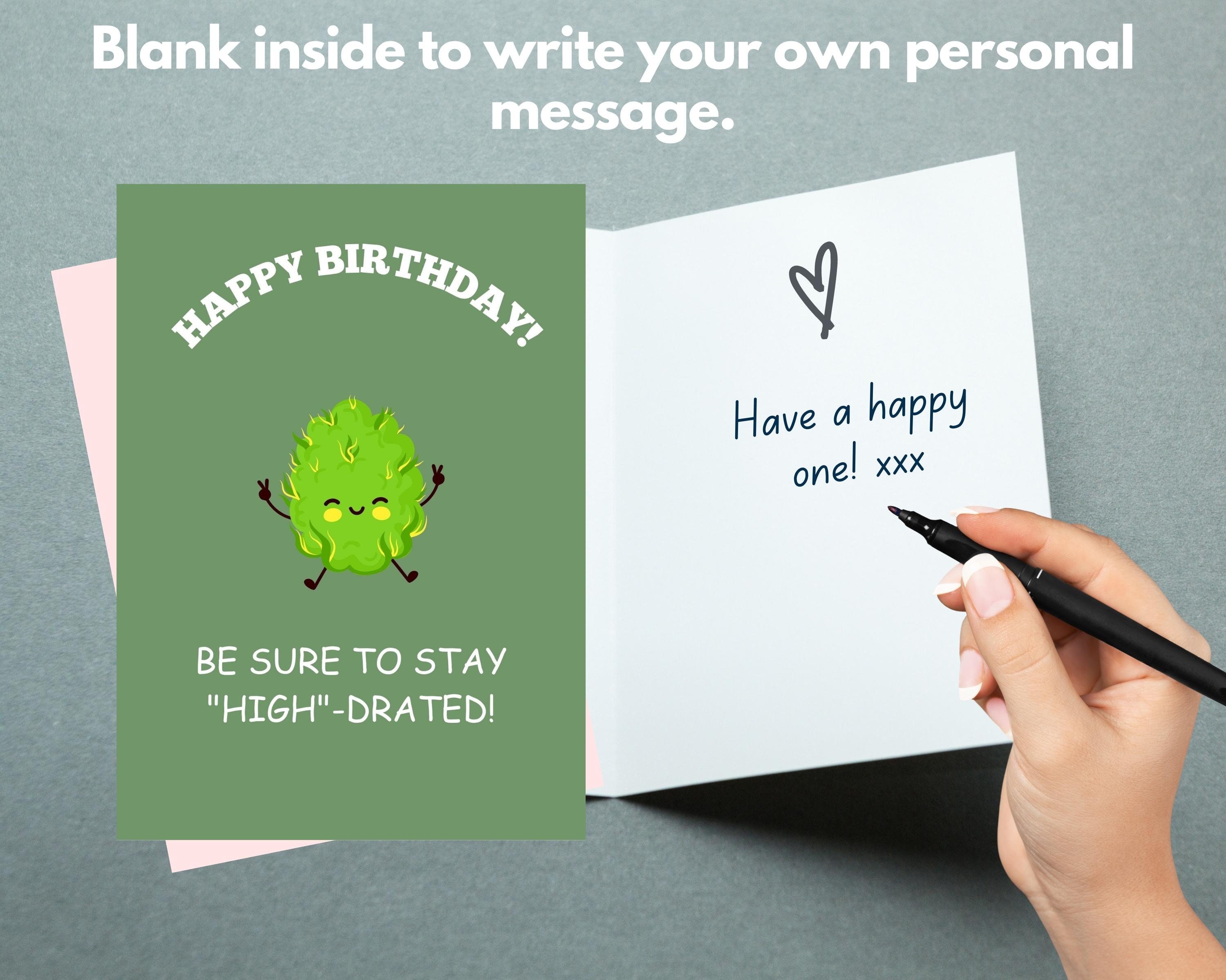 Funny Birthday Card for Pothead Boyfriend Weed Smoker Stoner Gift ...