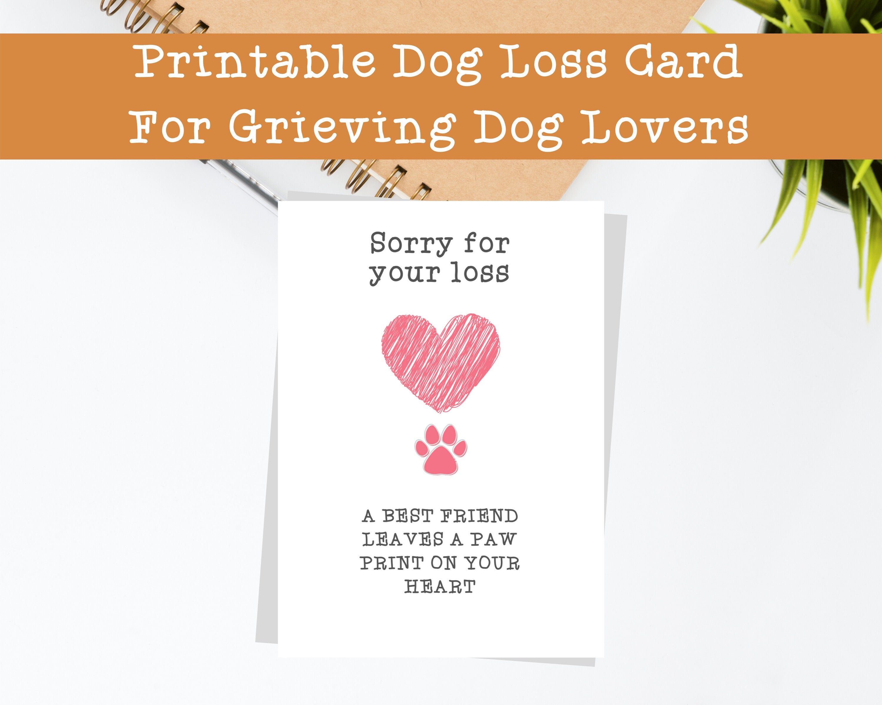 Paper & Party Supplies Instant Digital Download Printable Dog Loss ...