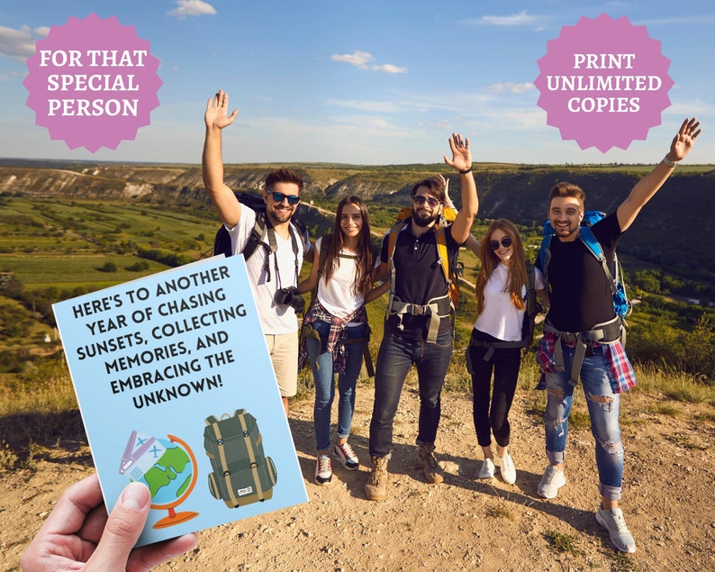 Backpacker Birthday Card for World Traveler, Globetrotter, Wanderlust ...