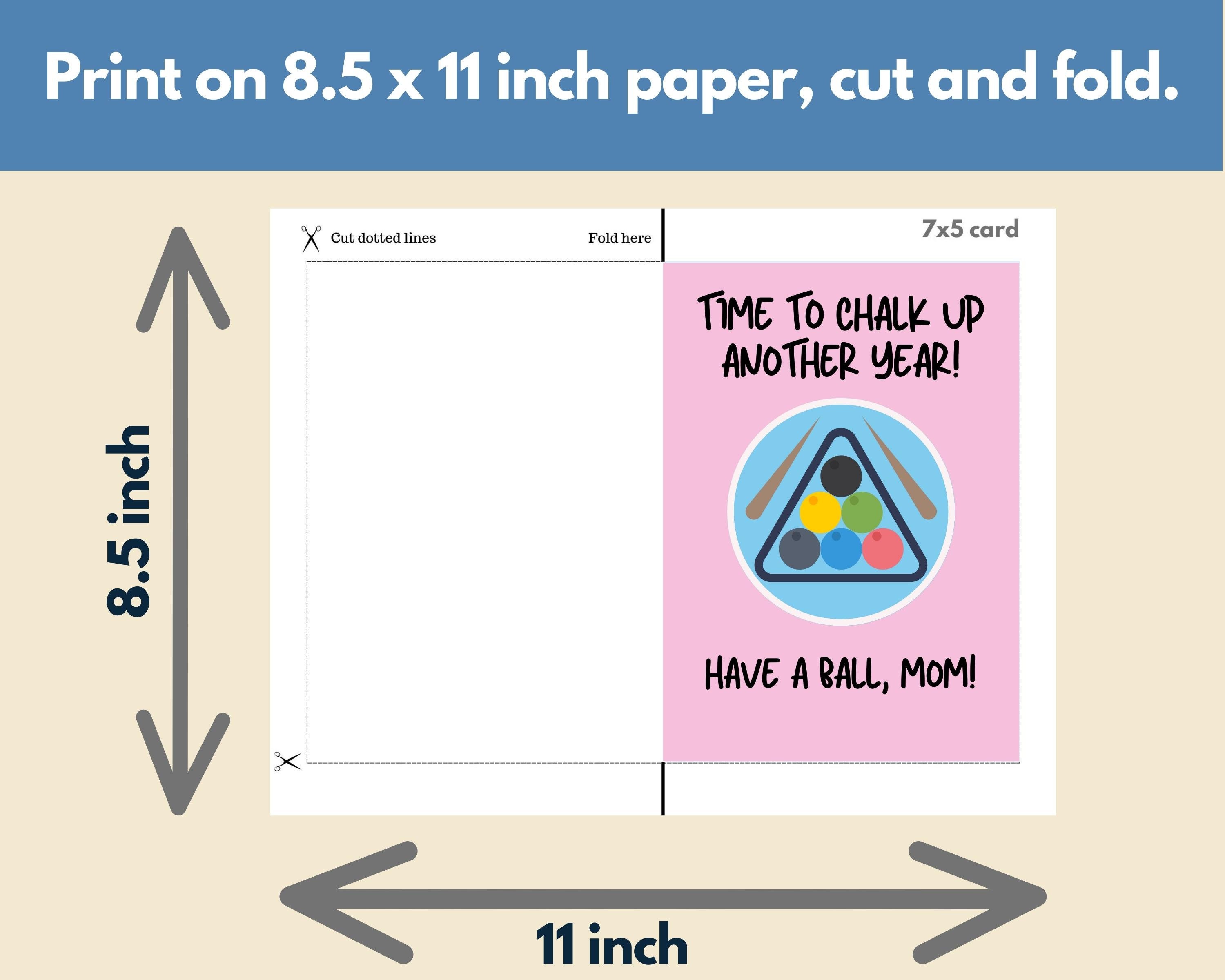 Birthday Card for Snooker Mom Pool Player Gift Billiard Cue Birthday ...