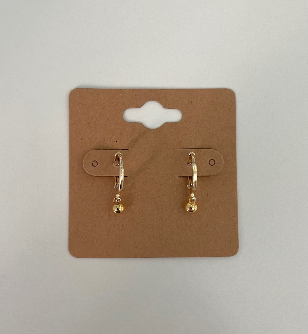 Gold Ball Huggie Hoop Earrings | Dainty Ball Drop Charm Hoops | 18k ...