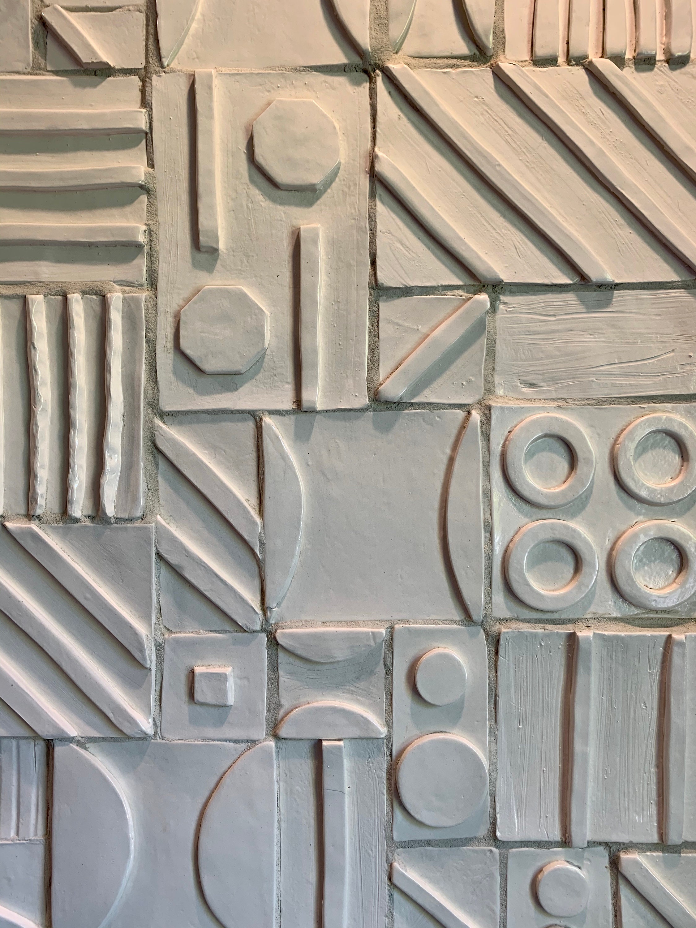 Handmade Ceramic Tile Backsplash (mid-century, Modern, Abstract Shapes ...