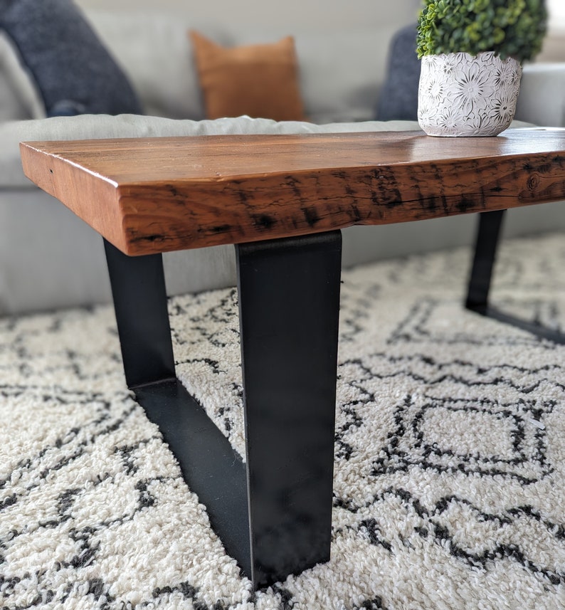 U-shape Steel Table Legs (pair) – Modern Industrial, Bench or Coffee ...