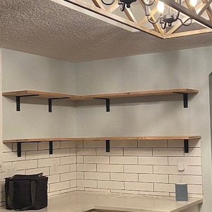 Heavy Duty Black Metal Shelf Bracket: Industrial Farmhouse L Bracket - Etsy