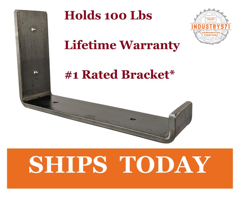 Heavy Duty Metal Shelf Bracket J Bracket Steel Floating - Etsy