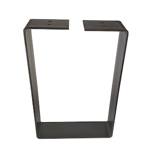 U Legs PAIR, Farmhouse Table Legs, Flat Bar Bracket Leg, U Shape Leg ...