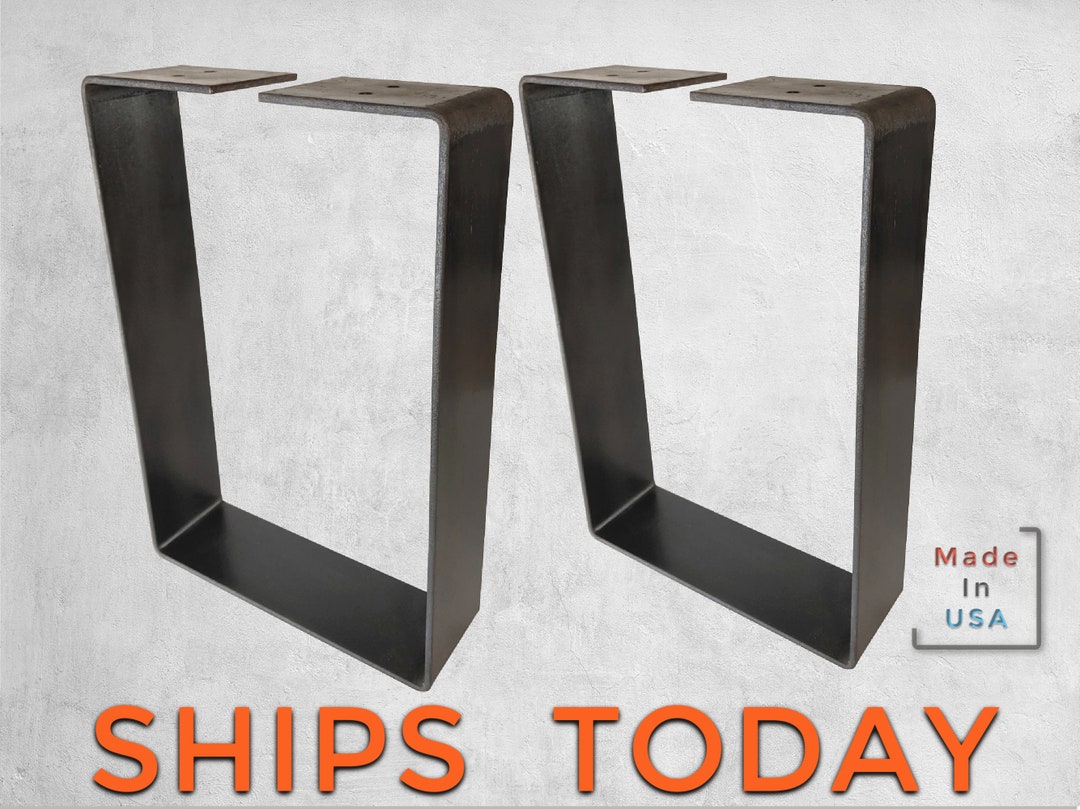 Heavy Duty U Table Legs (pair): Black Metal, Industrial Bench Legs - Etsy