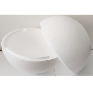 15,20,25,30 CM Hollow Spheres Styrofoam Polystyrene Half Balls for ...