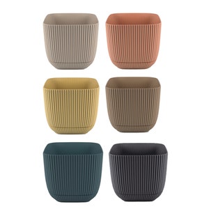 Beautiful Colour Modern Decorative Gardening Pot Square Flower Pot Pack ...
