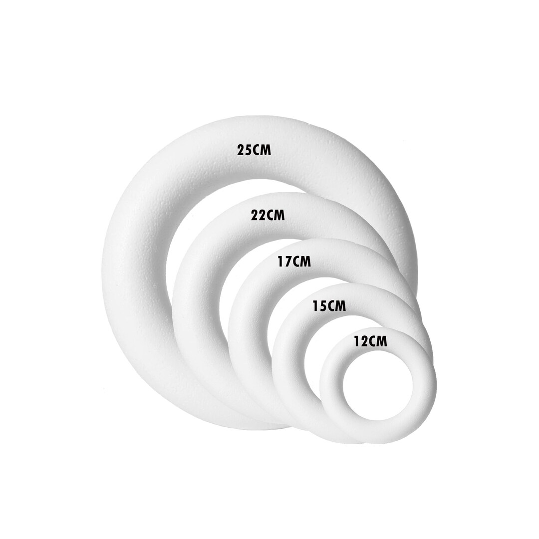 Polystyrene Styrofoam Full Round Ring - Pack 2 - Etsy