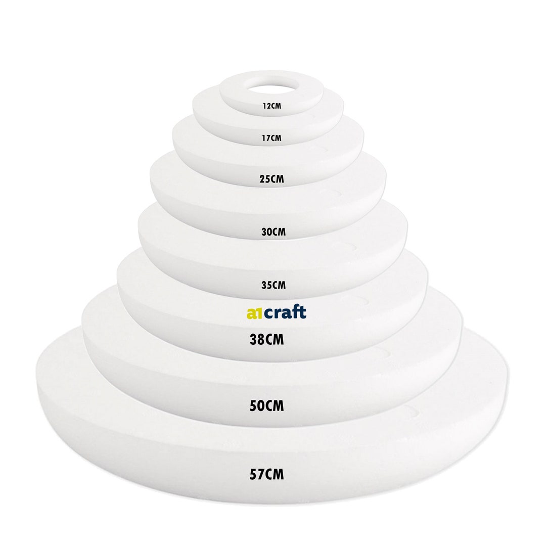 Polystyrene Styrofoam Half Backed Ring for Christmas Wreath, Wedding ...