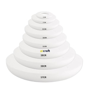Polystyrene Styrofoam Half Backed Ring for Christmas Wreath, Wedding ...