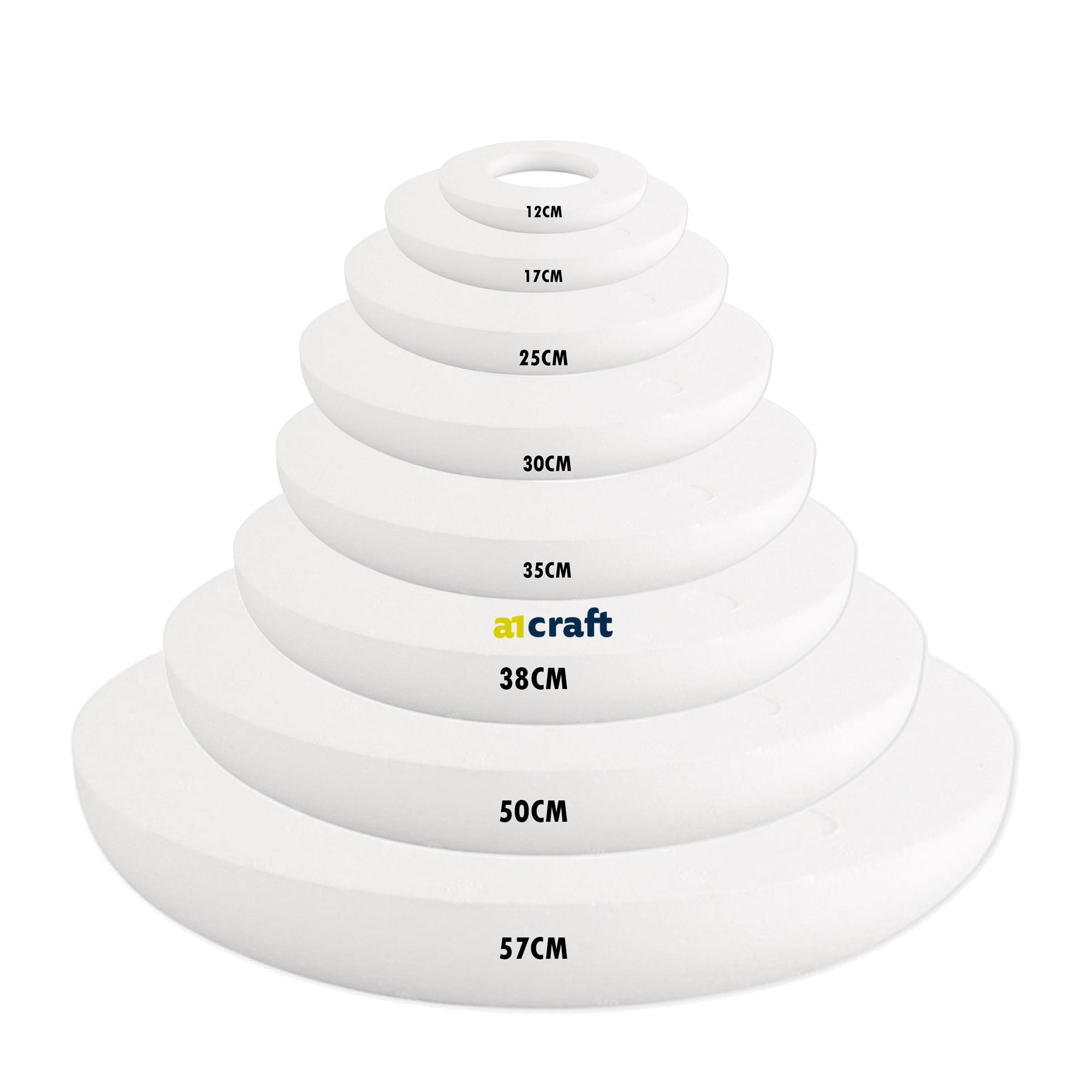 Polystyrene Styrofoam Half Backed Ring for Christmas Wreath, Wedding ...
