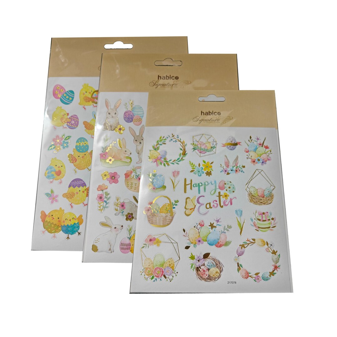Easter Sticker Sheet -happy Easter Stickers, Easter Bunny, Card Making ...