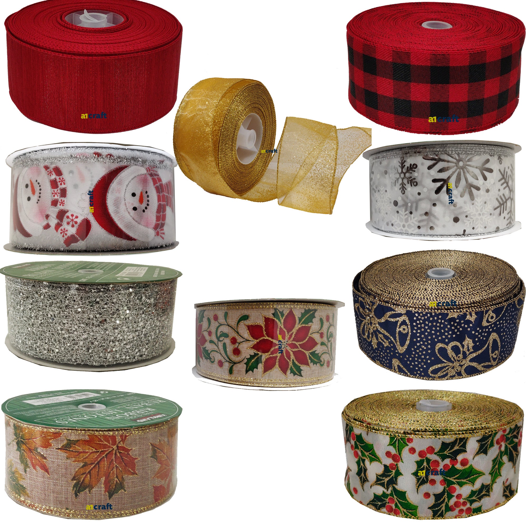 Kirkland Signature Wire Edged Ribbon for Christmas wreath | Etsy UK