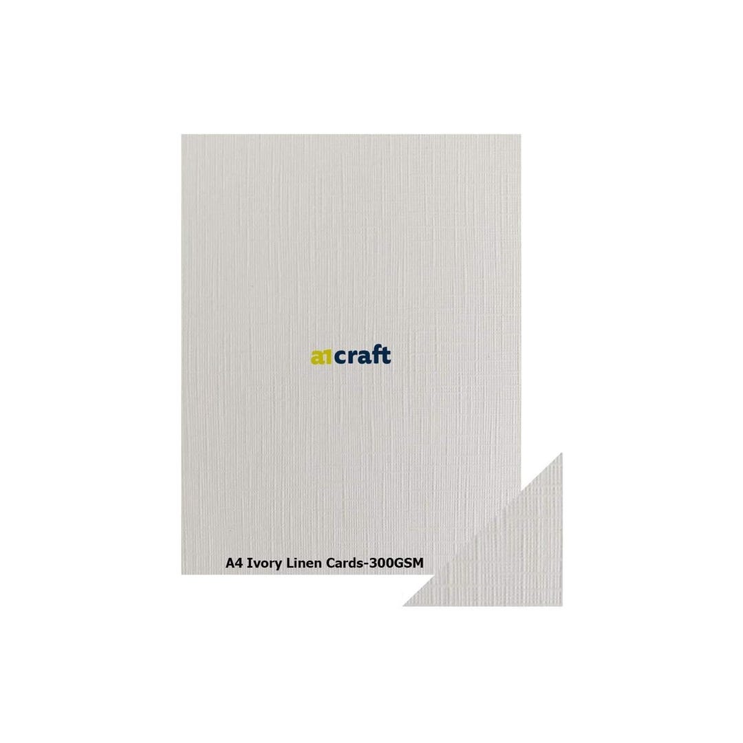 A4 Single Sided Ivory Linen Effect 300GSM Cards-pack 30 - Etsy UK